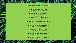 The Passion Week of Jesus | PDF