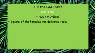 The Passion Week of Jesus | PDF