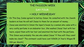 The Passion Week of Jesus | PDF