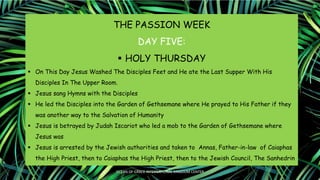 The Passion Week of Jesus | PDF
