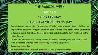 The Passion Week of Jesus | PDF