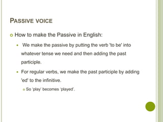 The passive form | PPT