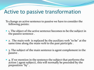 The passive voice | PPTX