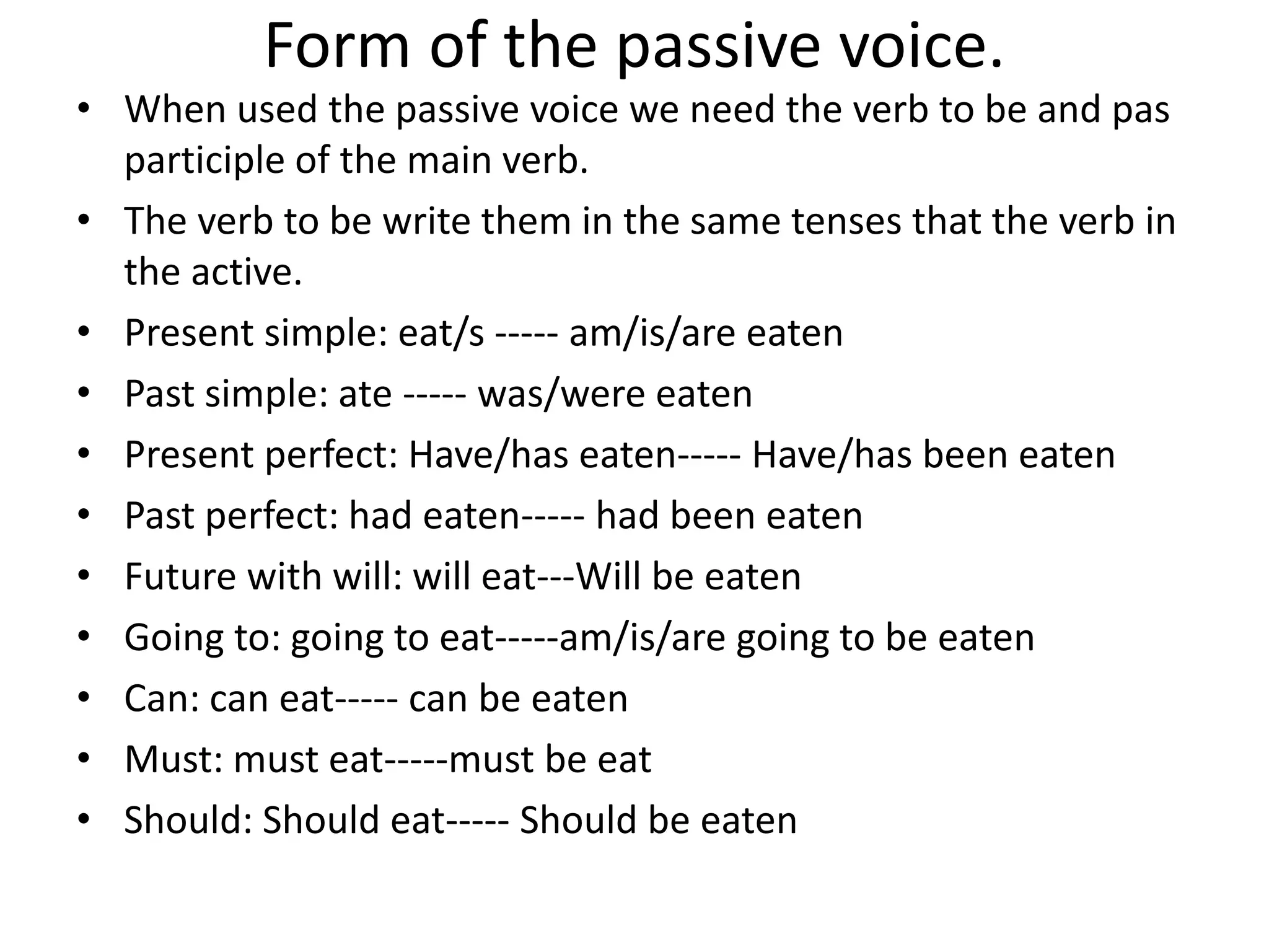 The passive voice | PPTX