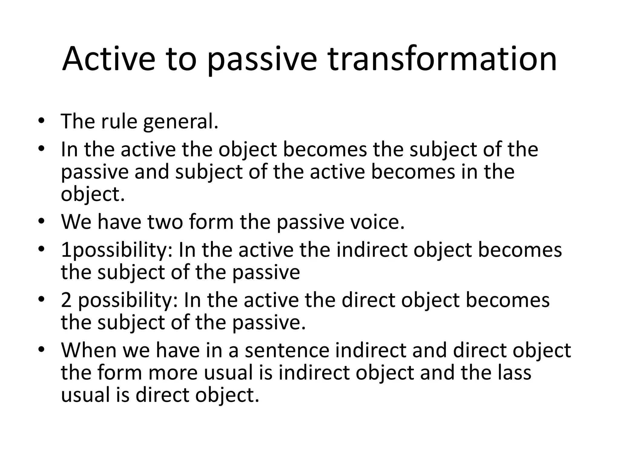 The passive voice | PPTX