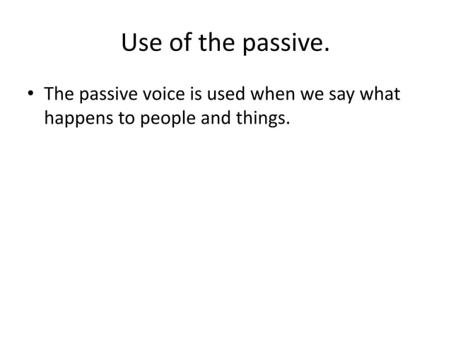 The passive voice | PPTX