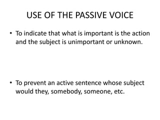 The passive voice | PPTX