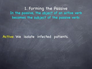 The Passive Voice Nursing | KEY
