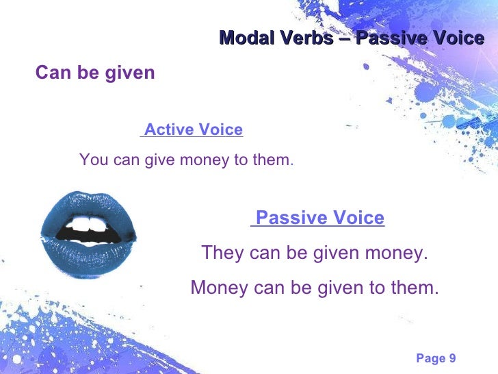 The passive with modal and similar expressions