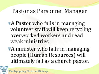 The pastor and personnel management | PDF