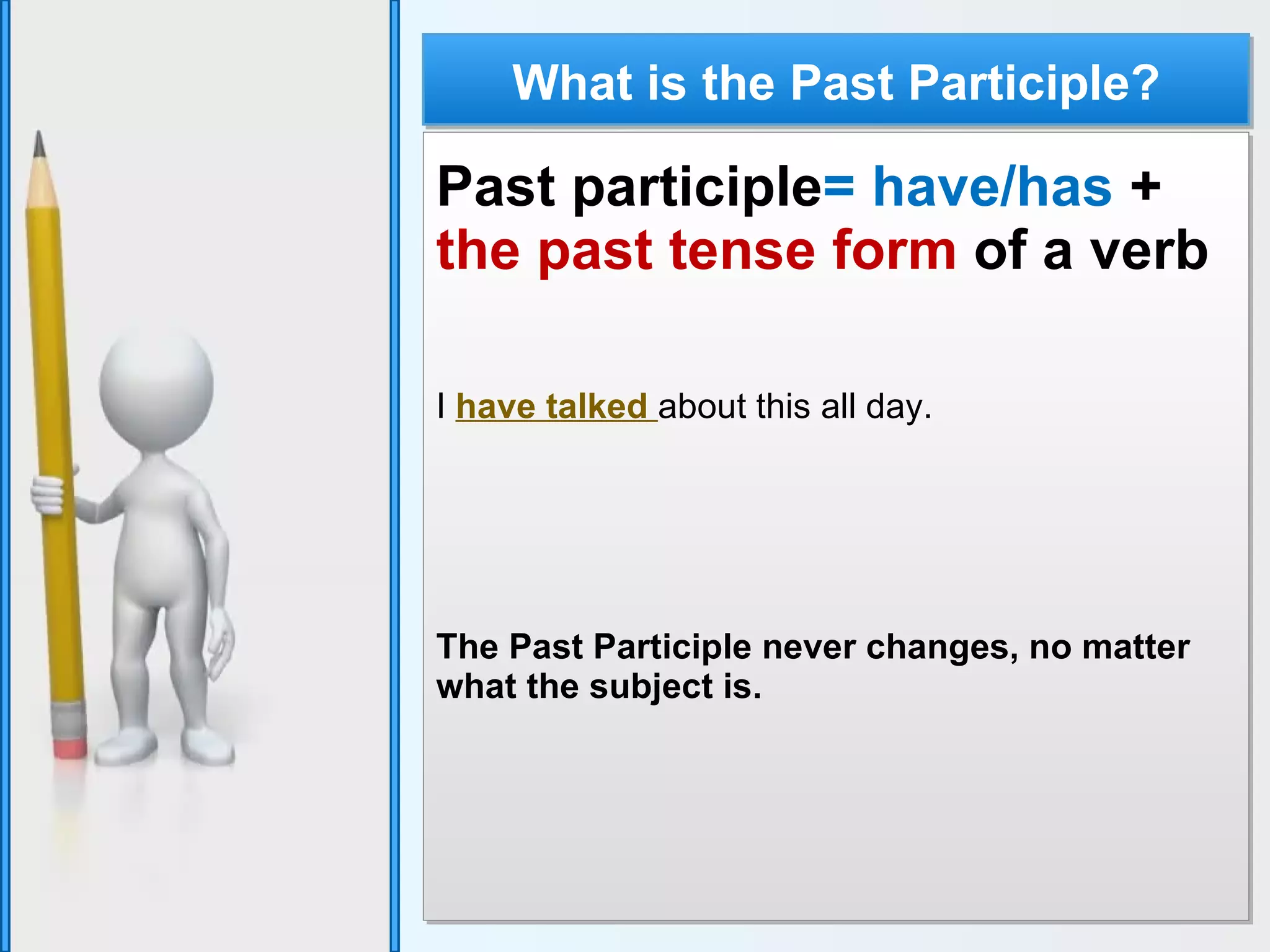 The past participle in action | PPT