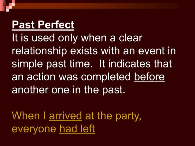 The Past Perfect.ppt