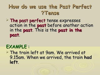 The past perfect tense | PPT