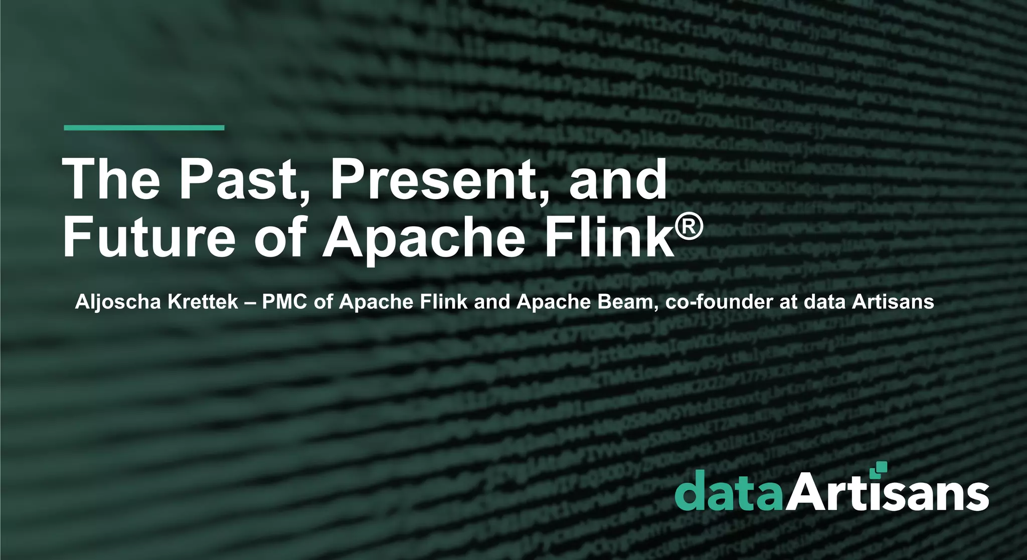 The Past, Present, and Future of Apache Flink® | PPTX