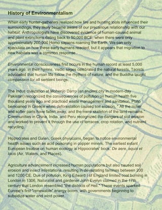 Environment: The Past, Present, & Future | PPTX