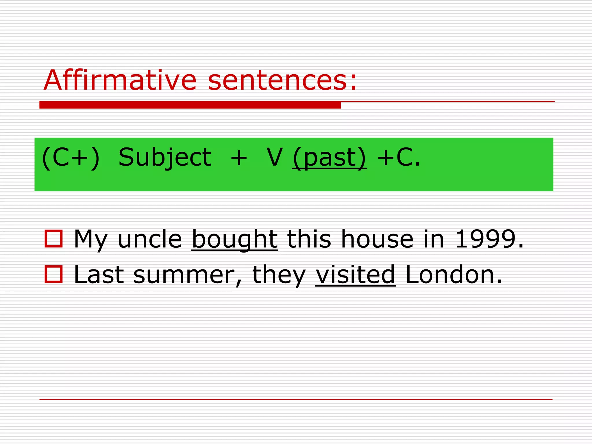 The past simple | PPT