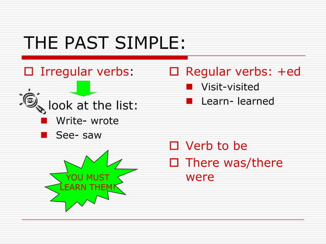 The past simple | PPT