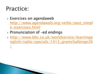 The past simple | PPTX