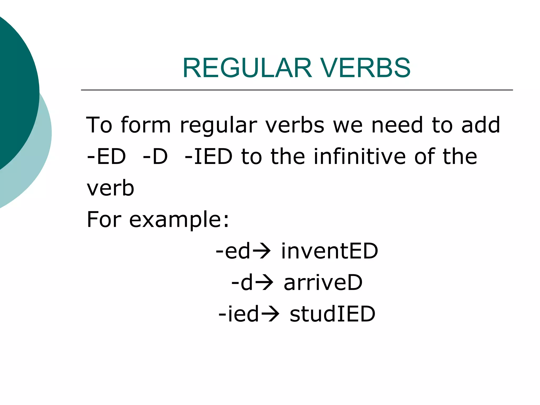 The past simple | PPT