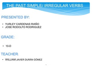 The past simple irregular verbs | PPTX