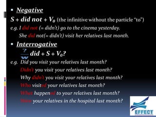The past simple tense | PPTX