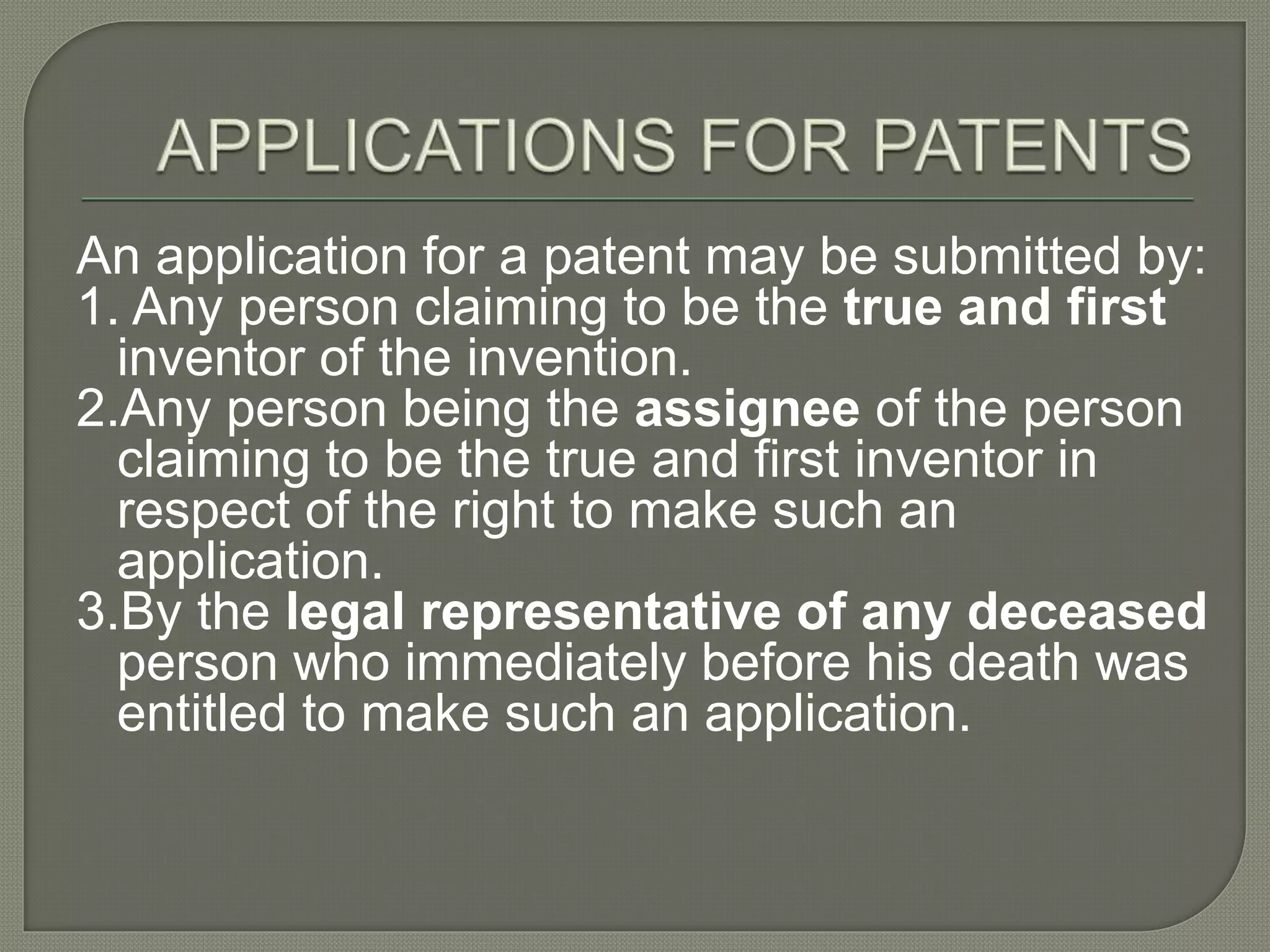The patent act | PPTX