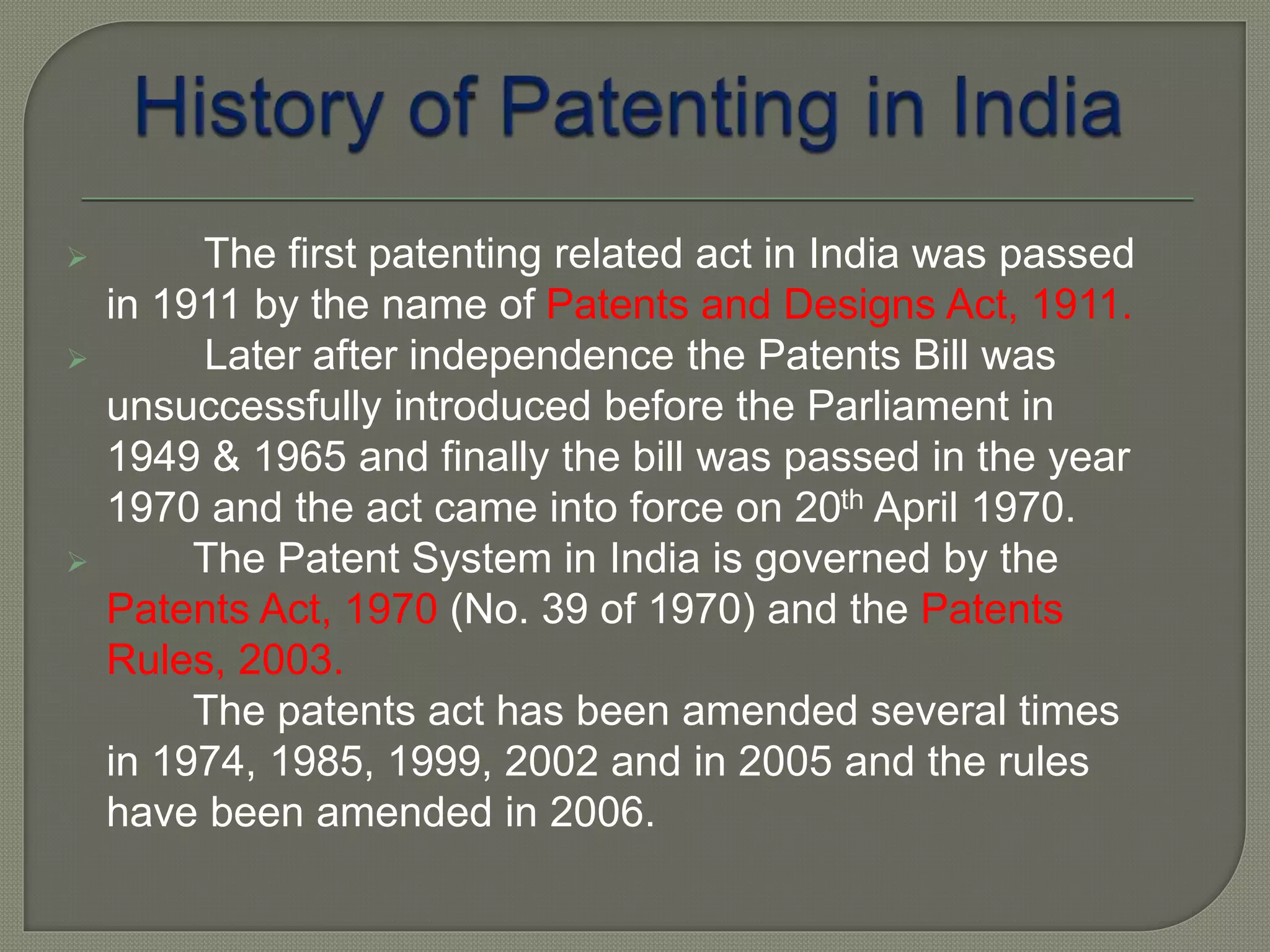 The patent act | PPTX