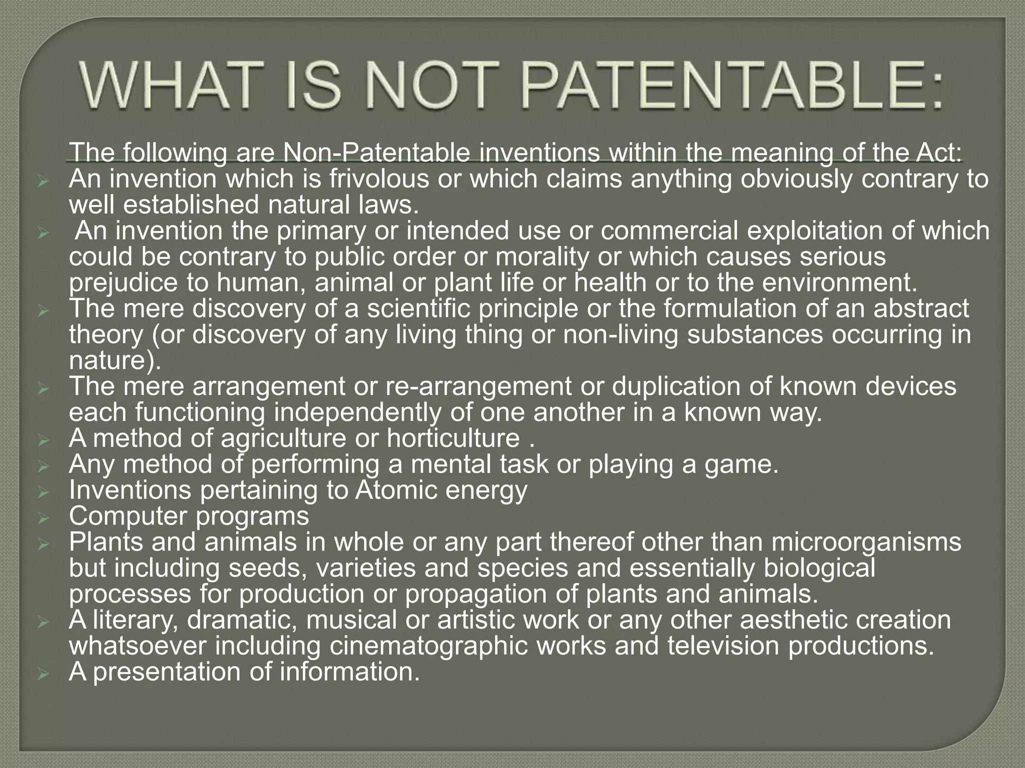 The patent act | PPTX