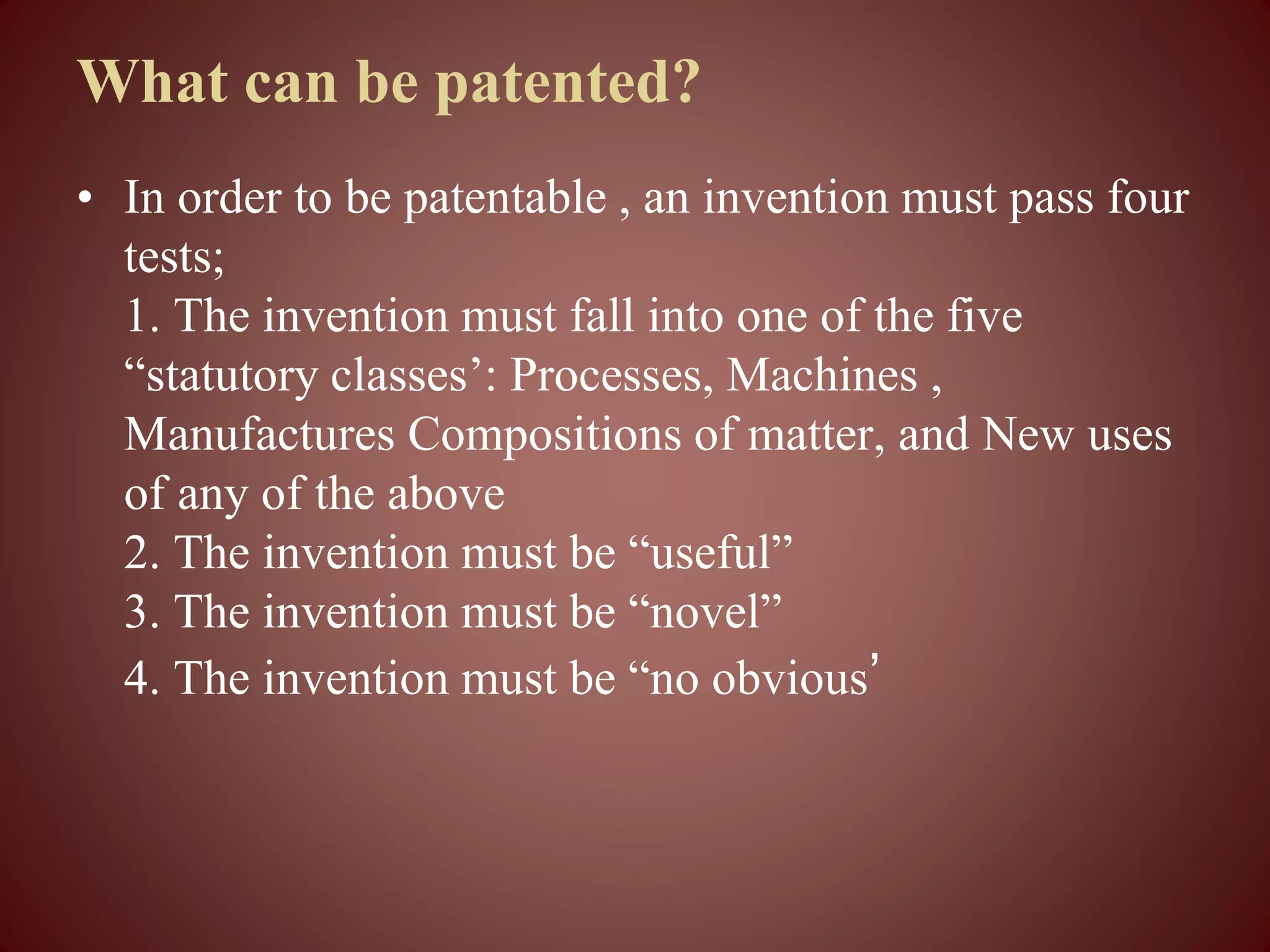 The patent act 1970 | PPTX