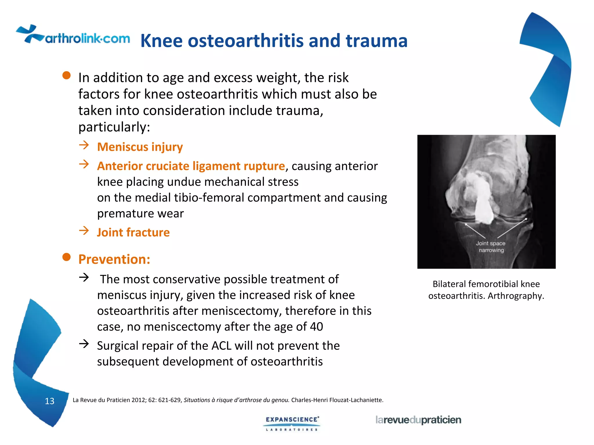 The pathophysiology of osteoarthritis | PPT
