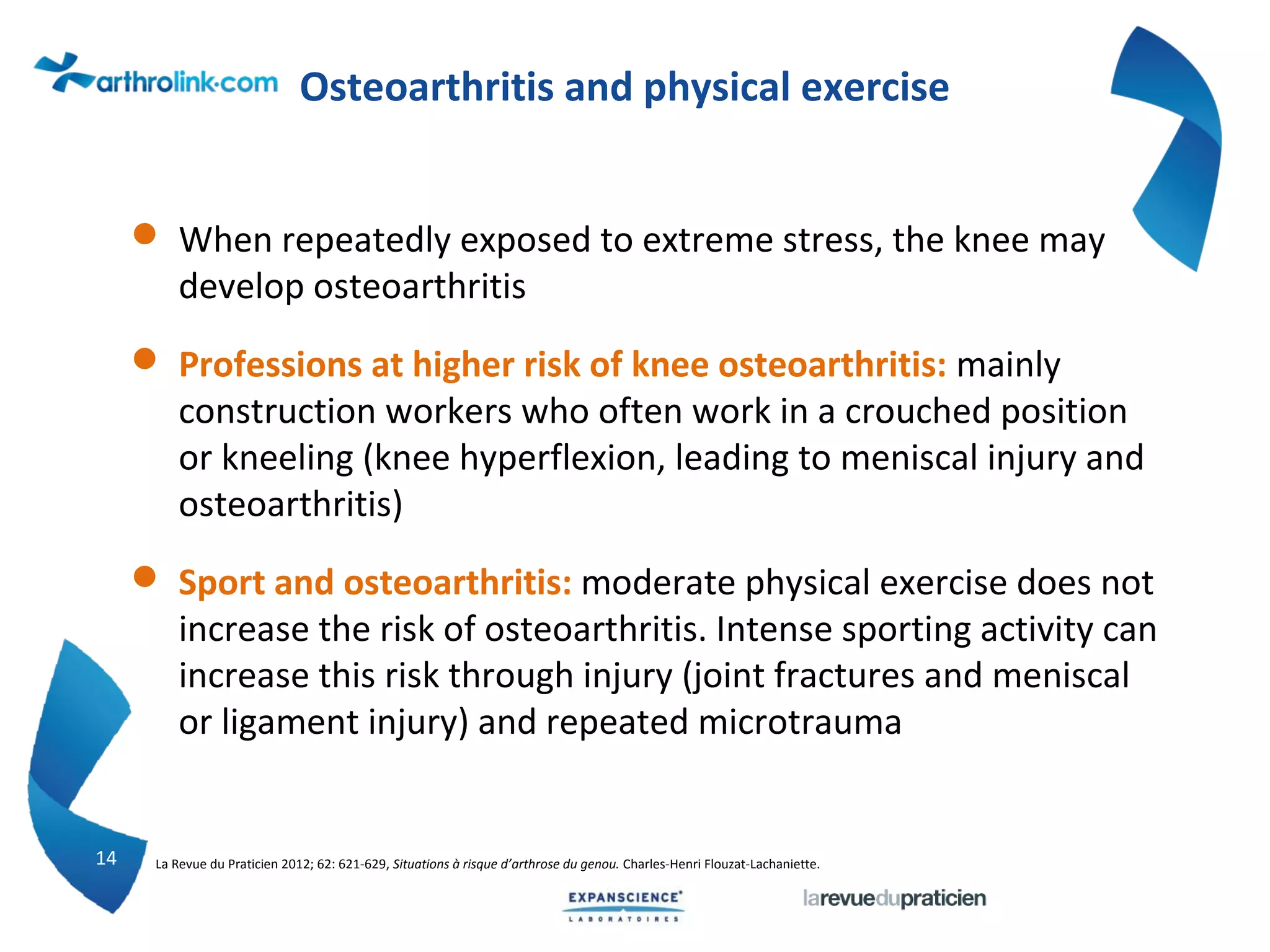 The pathophysiology of osteoarthritis | PPT