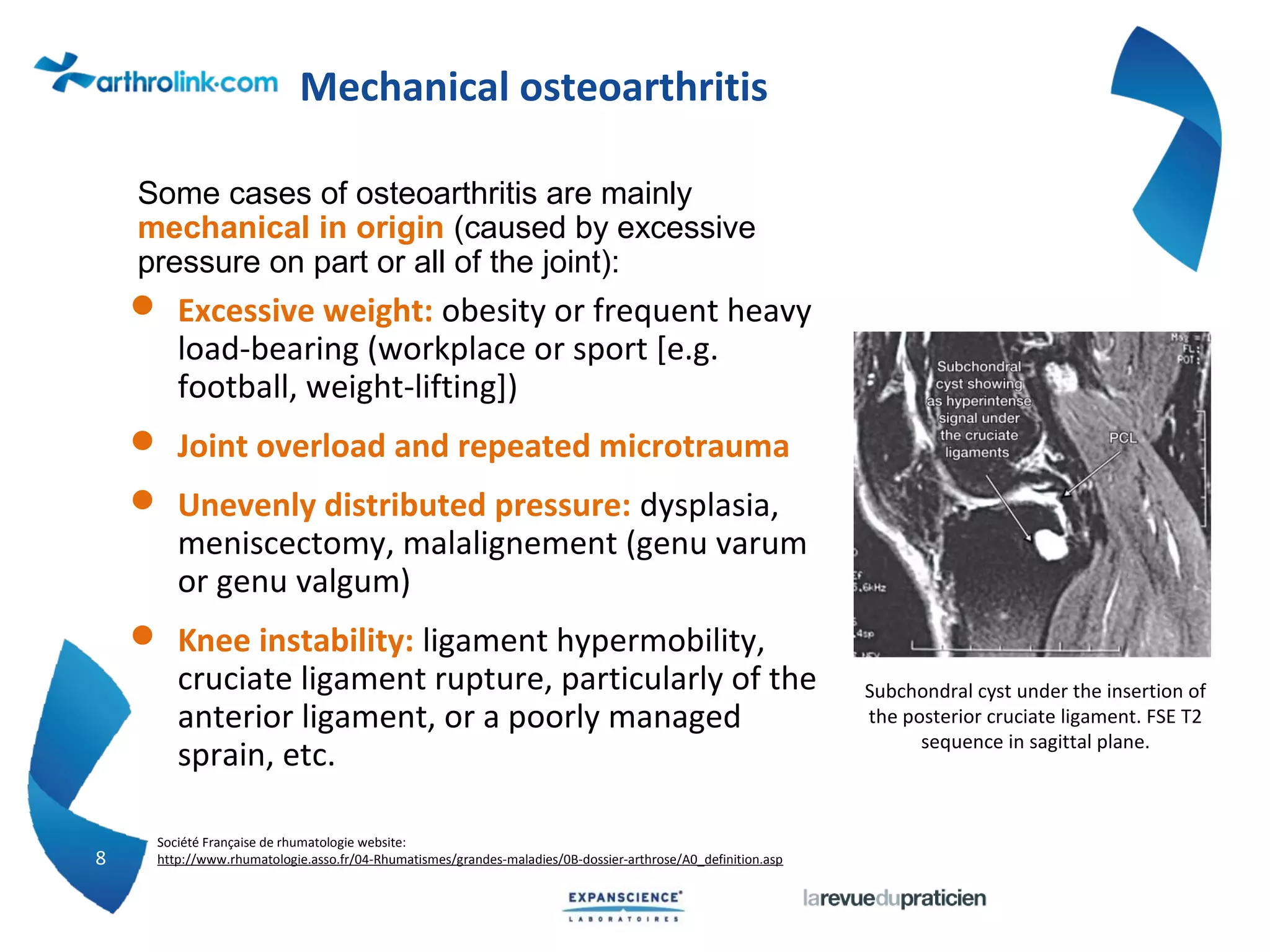 The pathophysiology of osteoarthritis | PPT