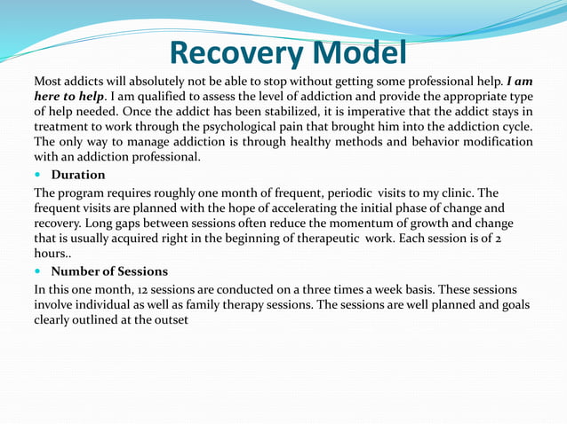 The pathway to addiction recovery | PPTX