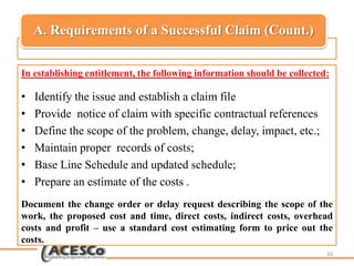 The pathway to documenting successful contract claims.. | PPSX