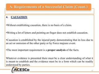 The pathway to documenting successful contract claims.. | PPSX