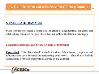 The pathway to documenting successful contract claims.. | PPSX