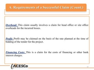 The pathway to documenting successful contract claims.. | PPSX