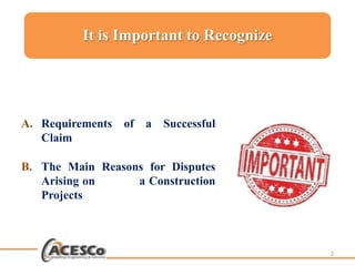 The pathway to documenting successful contract claims.. | PPSX