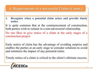 The pathway to documenting successful contract claims.. | PPSX