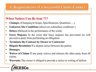 The pathway to documenting successful contract claims.. | PPSX