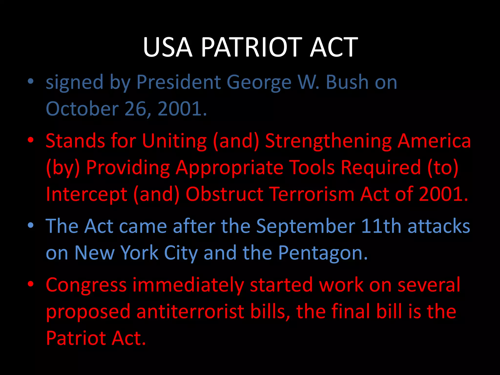 The patriot act | PPT