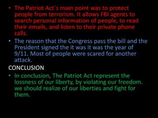 The patriot act | PPT