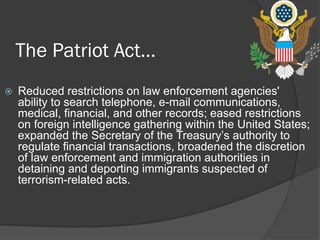 The patriot act | PPTX