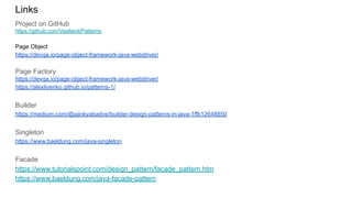 The patterns guide to the selenium | PPT