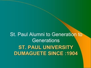 The Paulinian Story & History | PPT