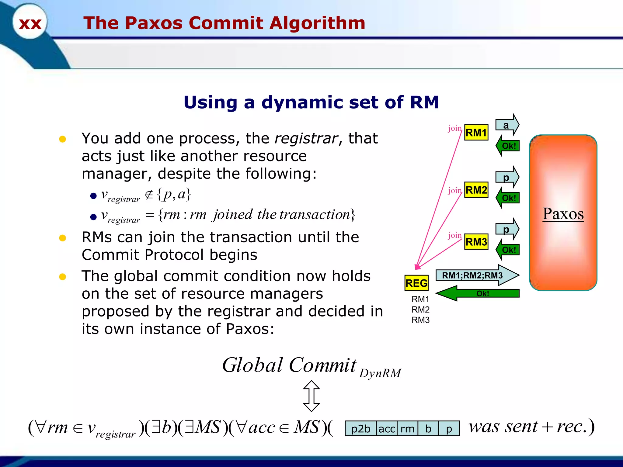 The paxos commit algorithm | PPTX