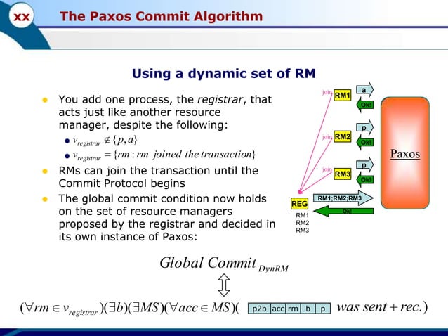 The paxos commit algorithm | PPTX