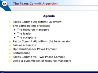 The paxos commit algorithm | PPTX