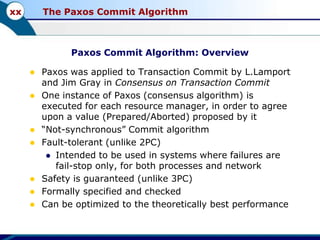 The paxos commit algorithm | PPTX