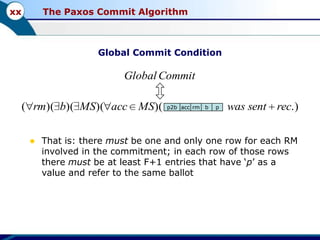 The paxos commit algorithm | PPTX